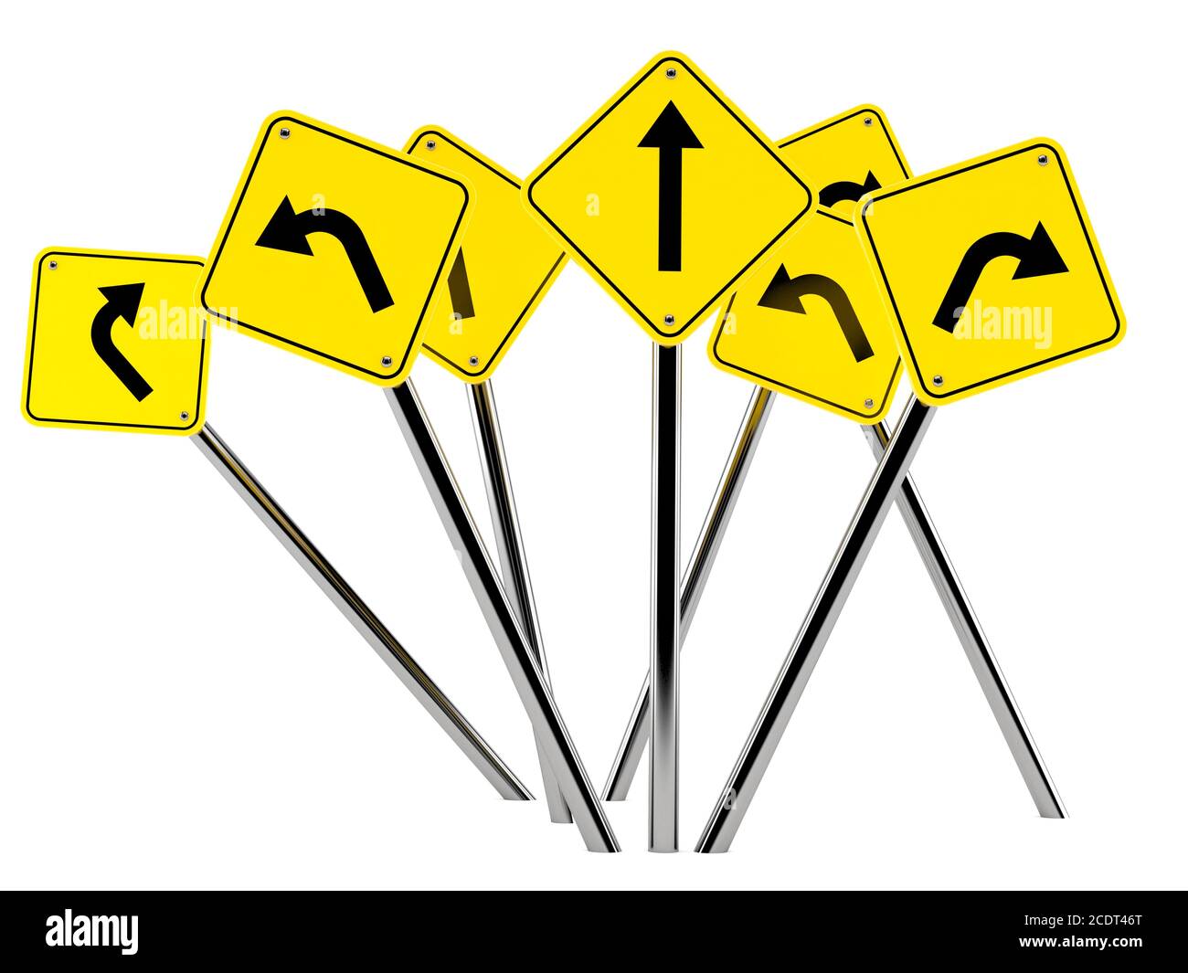 Road signs isolated on white background Stock Photo - Alamy