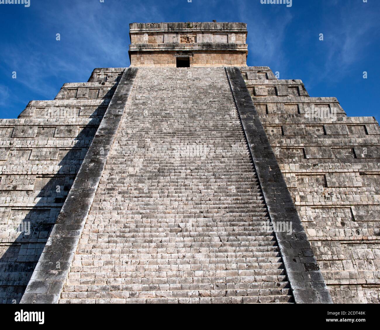 A temple at the ancient Maya archaeological site of Chichén Itzá ...