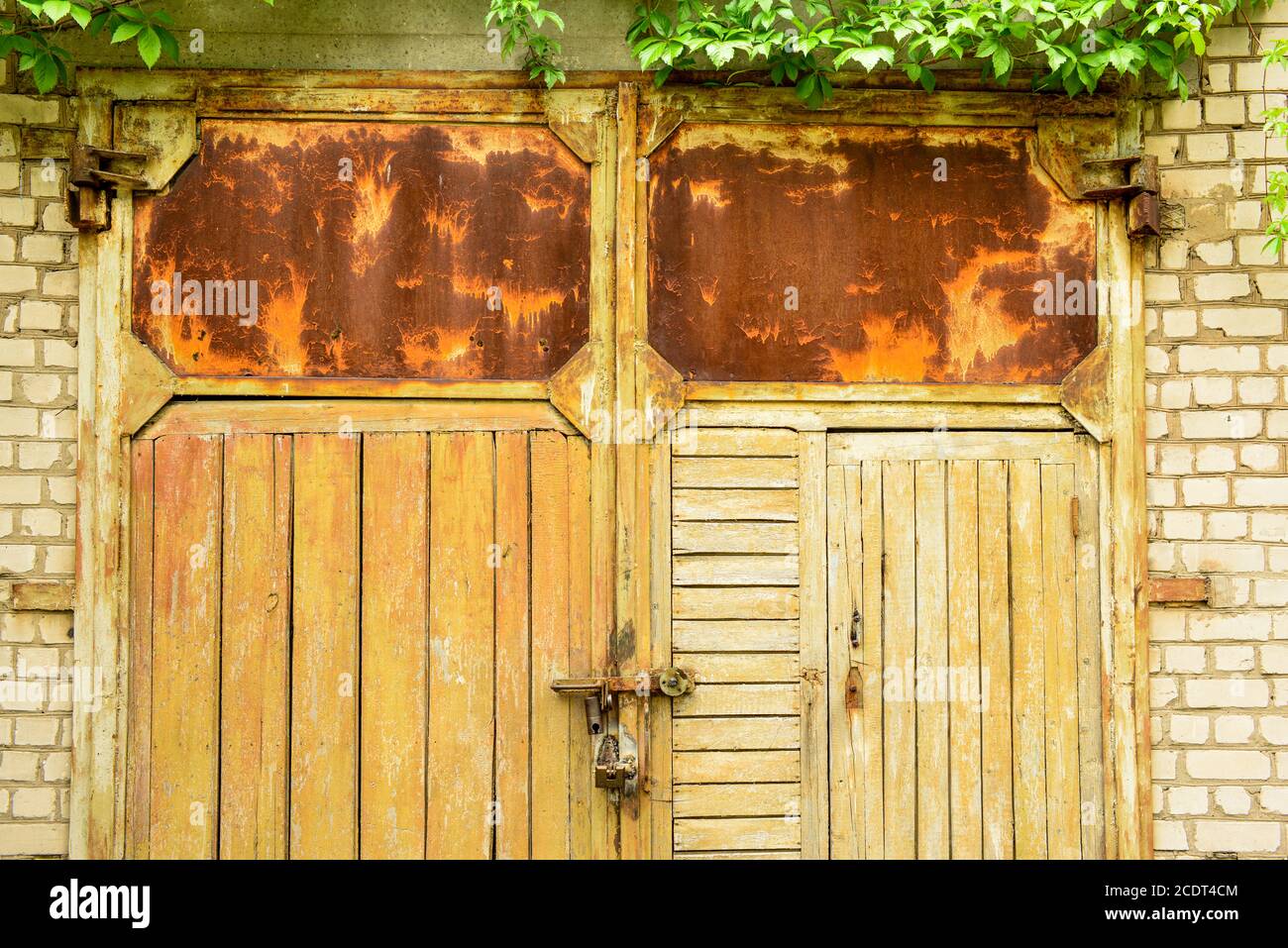 Metal door texture. Grunge iron gate background. Safety architecture ...