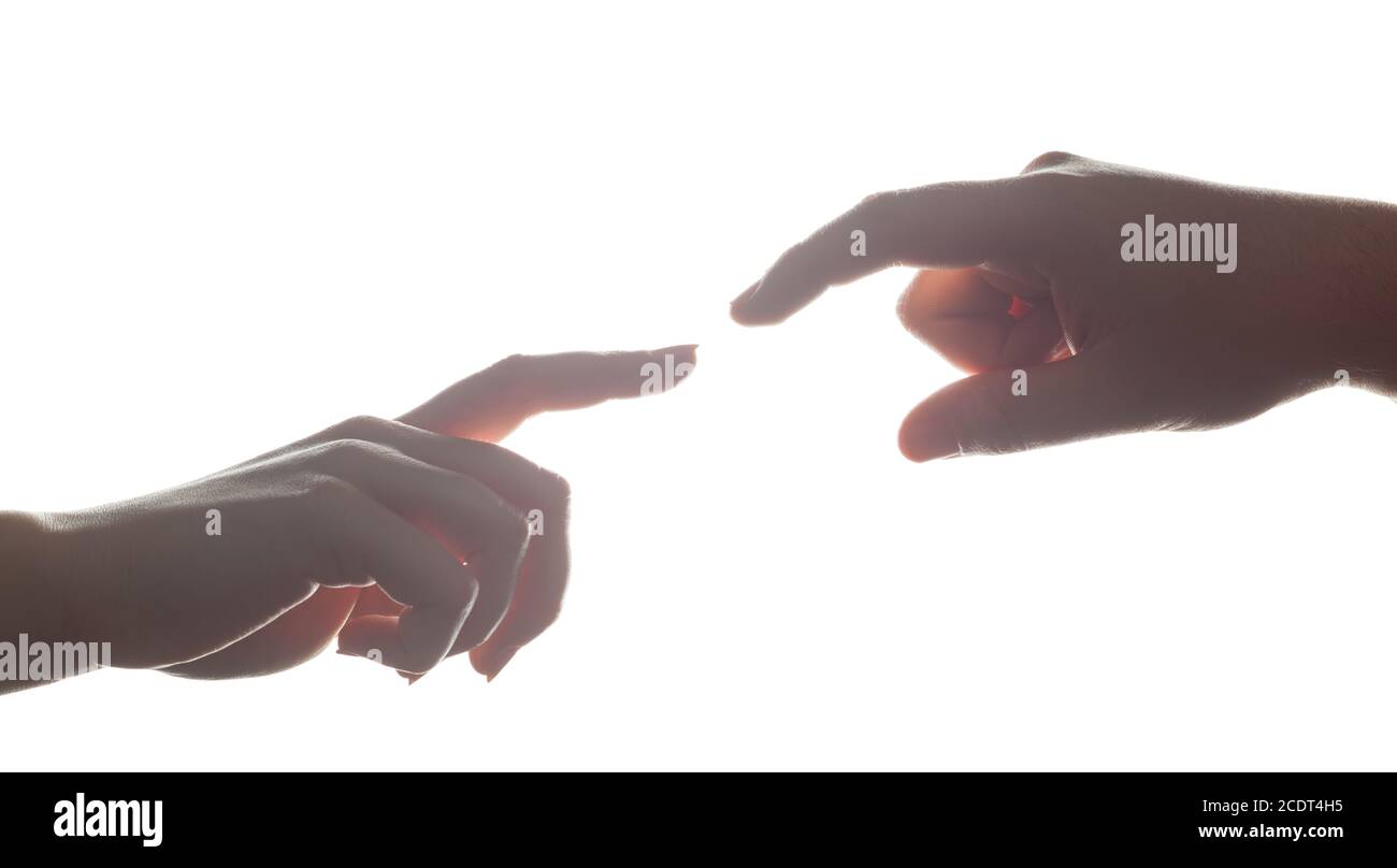 Hands reaching for each other hi-res stock photography and images - Alamy