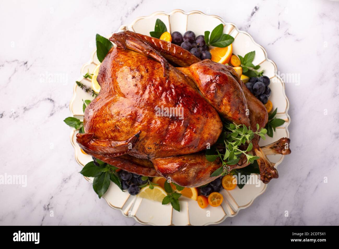 Whole roasted turkey for Thanksgiving Stock Photo - Alamy