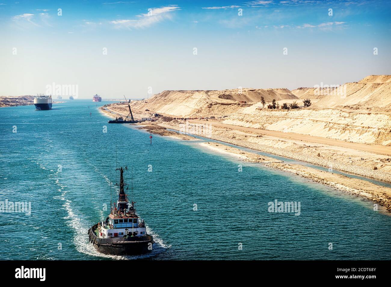 A Ship Passes Through The Suez Canal High Resolution Stock Photography and Images - Alamy