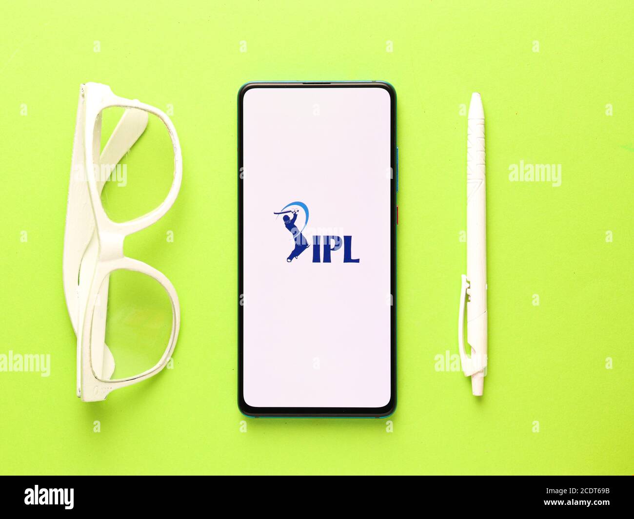 Assam, india - August 27, 2020 : IPL logo on phone screen stock image ...