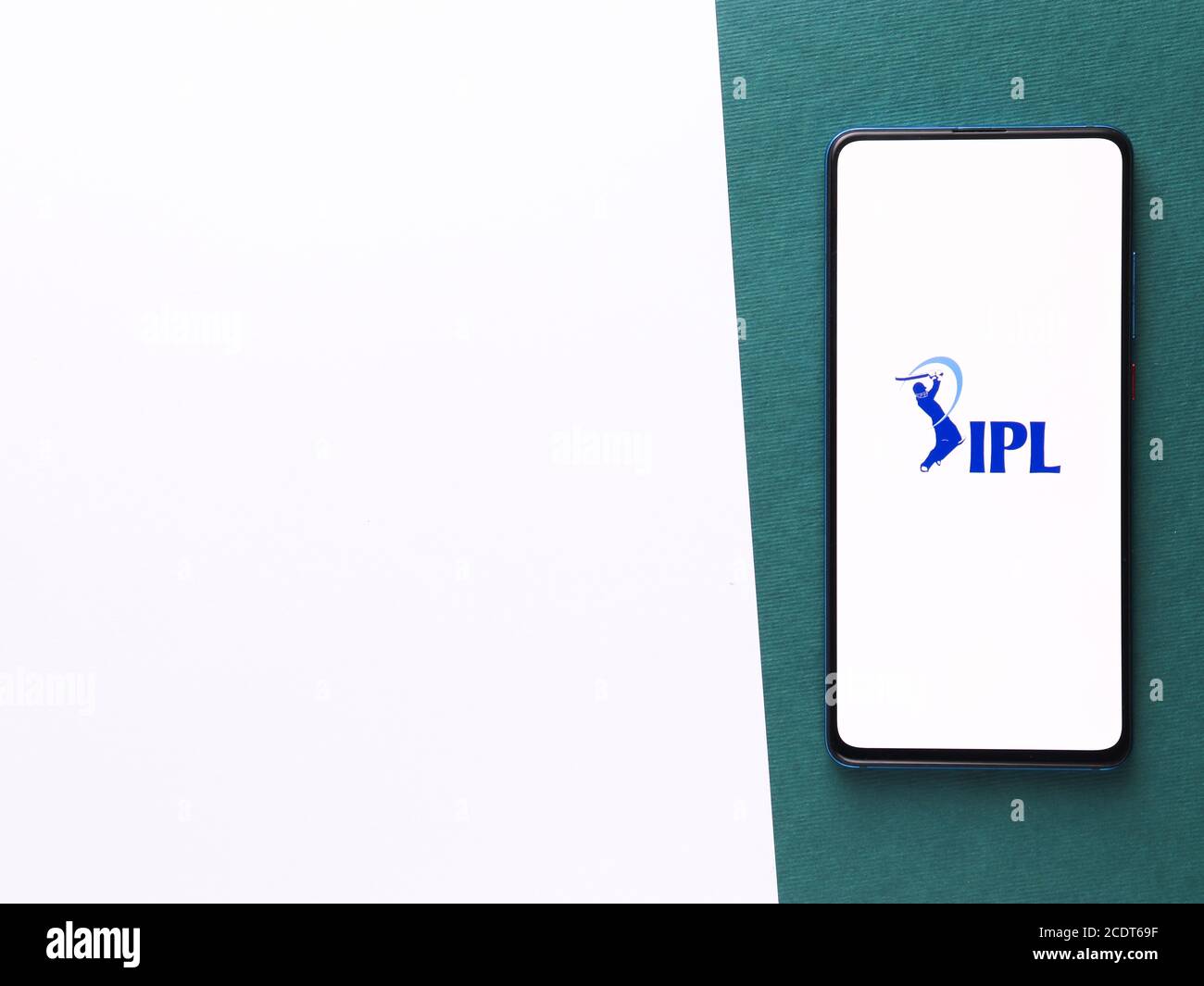 Assam, india - August 27, 2020 : IPL logo on phone screen stock image ...
