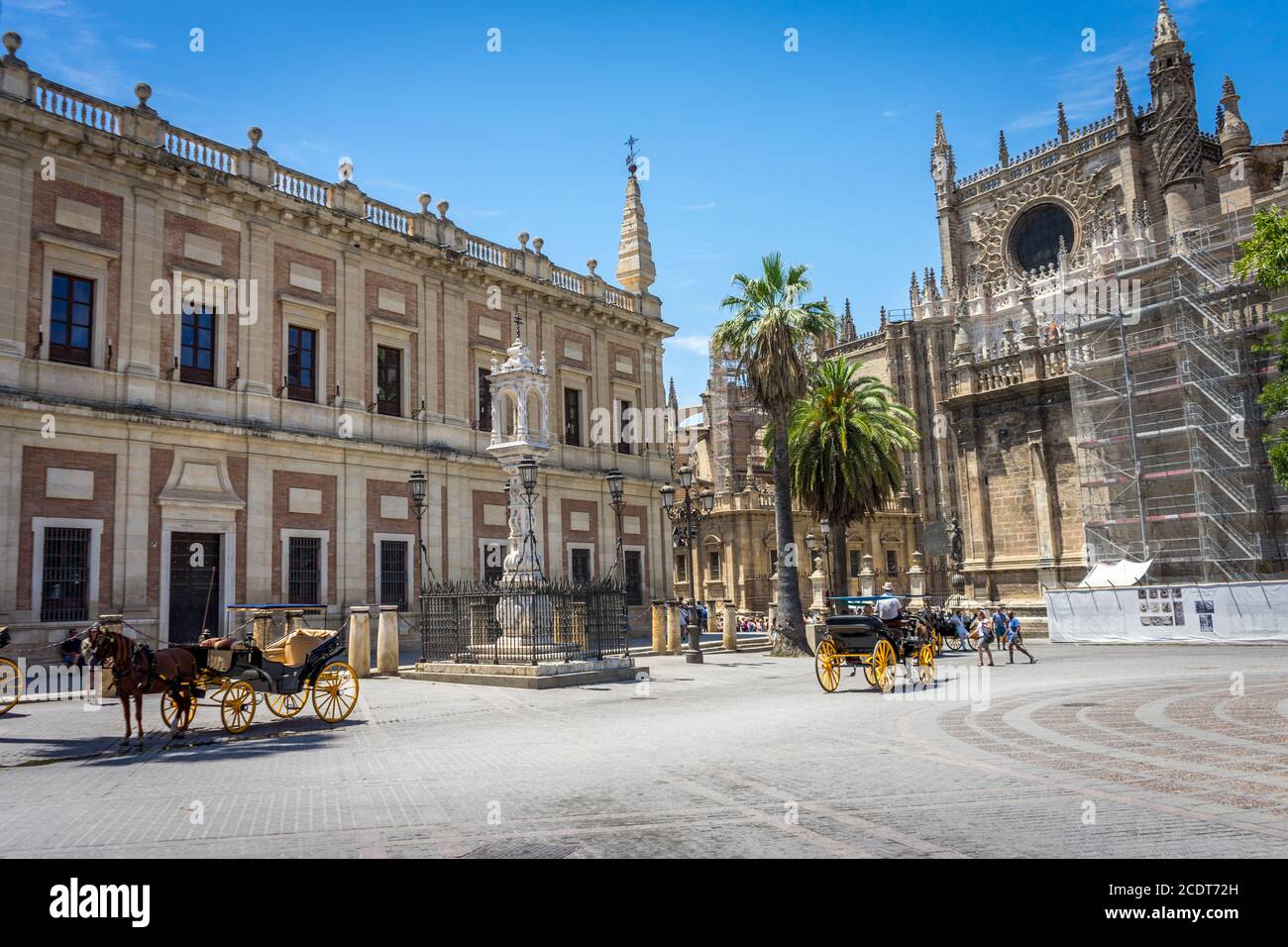Side view of the cathedral in Seville, Spain, Europe Stock Photo - Alamy
