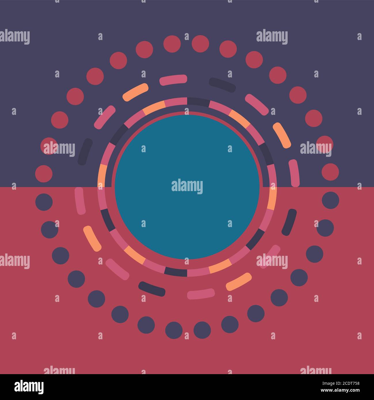 Technology colorful round background. Abstract digital illustration ...