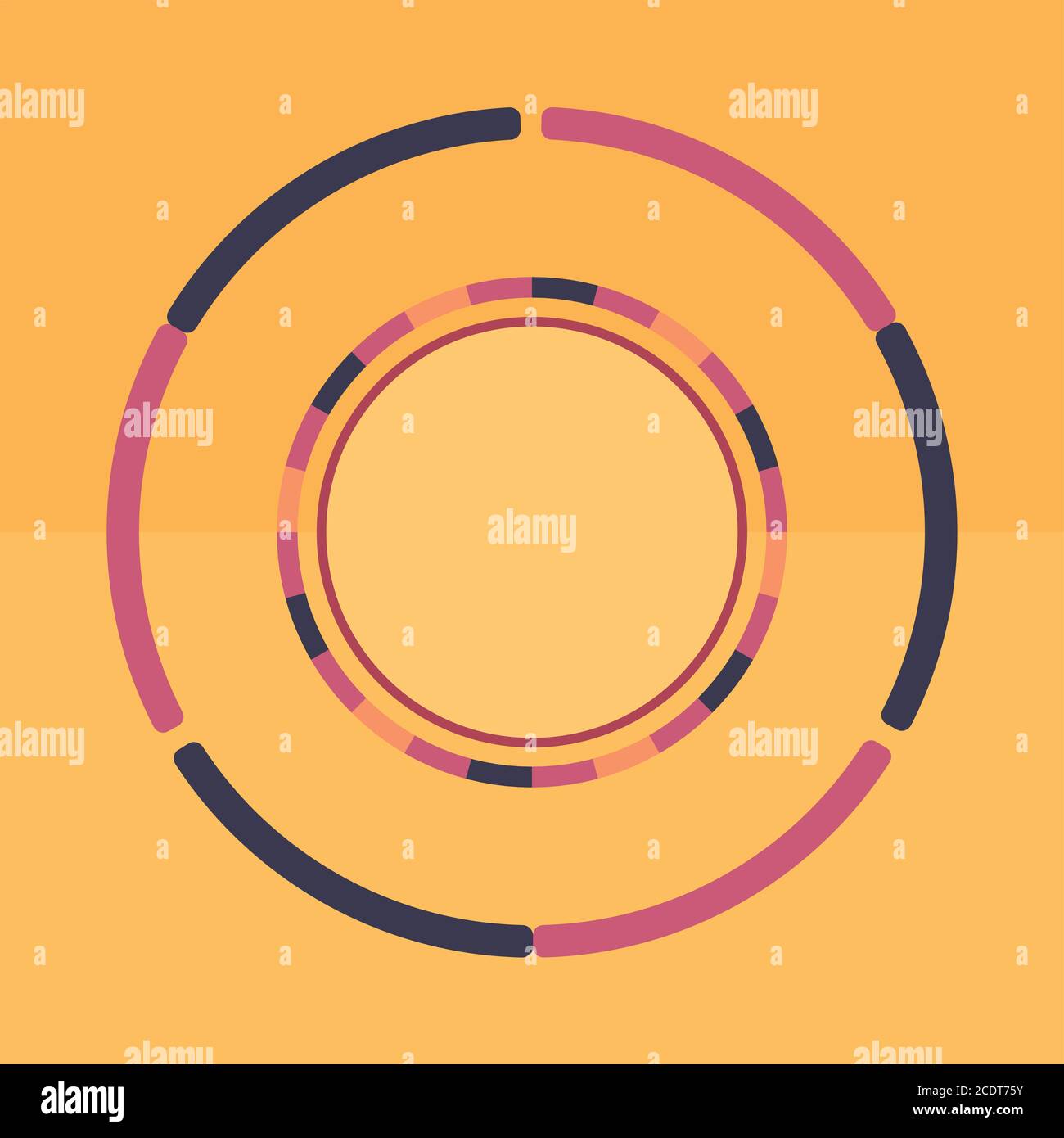 Technology colorful round background. Abstract digital illustration ...