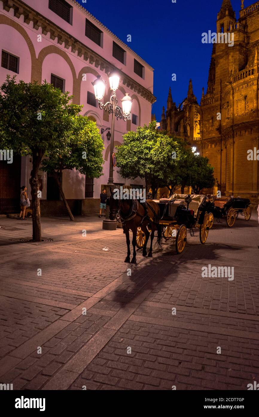 Seville night view hi-res stock photography and images - Alamy