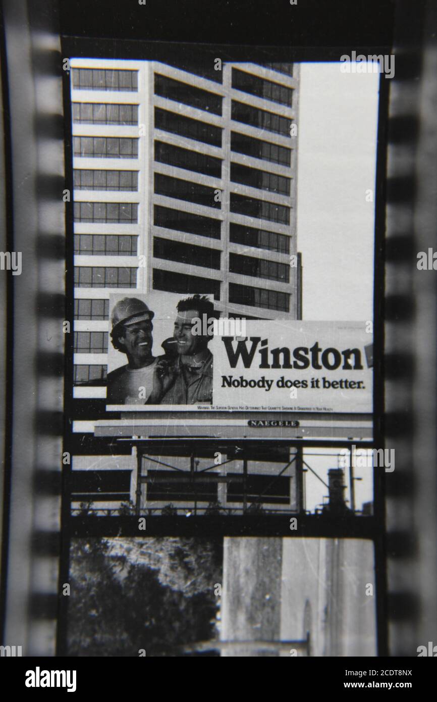 Fine 1970s vintage black and white photography of the Winston ...