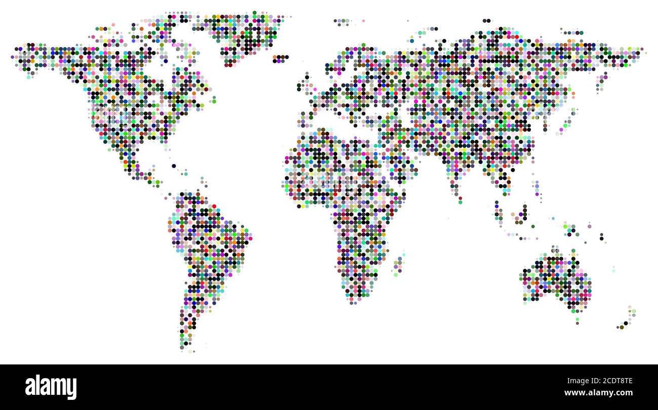 World map dots hi-res stock photography and images - Alamy