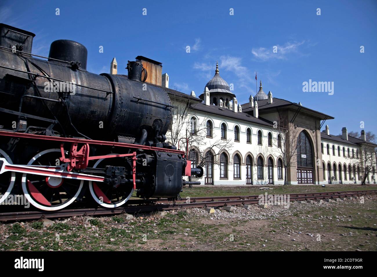The historic railway station in Karaagac, near Edirne, Turkey Stock Photo - Alamy
