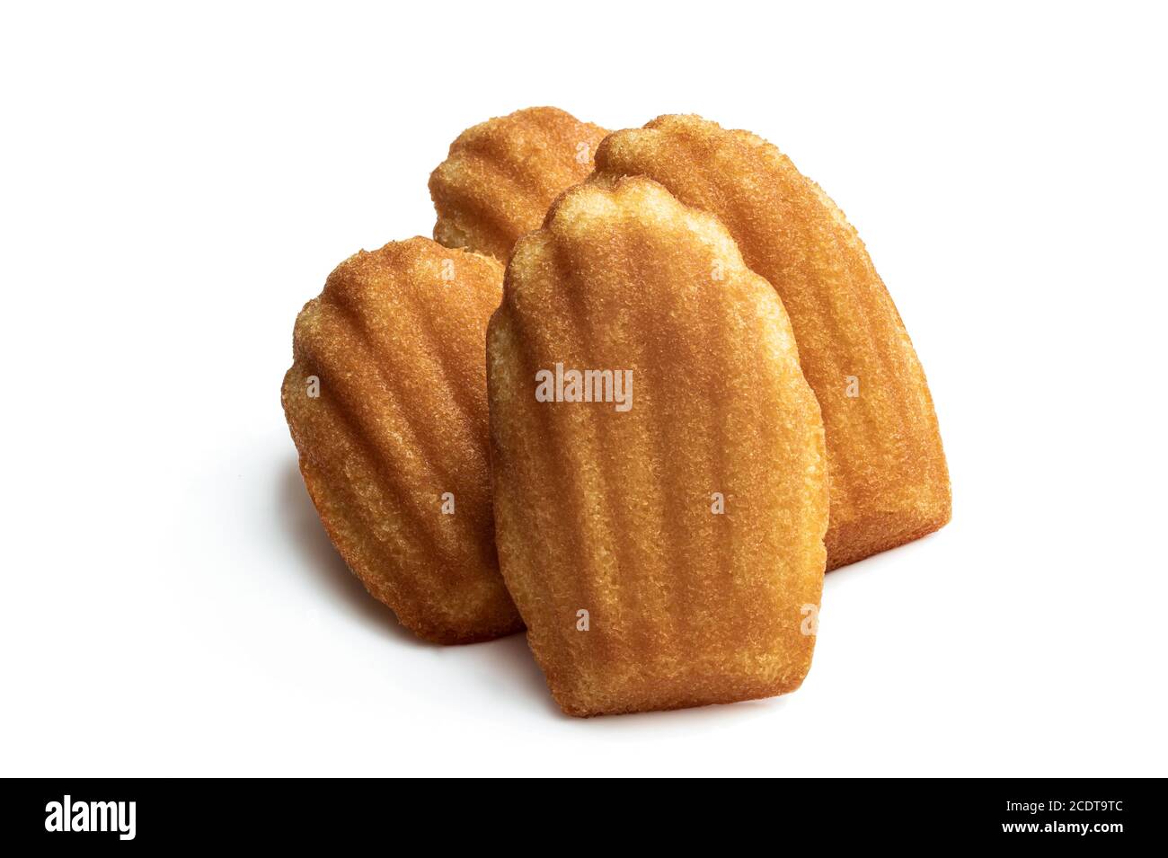 Homemade madeleines french sponge cake isolated on white Stock Photo ...