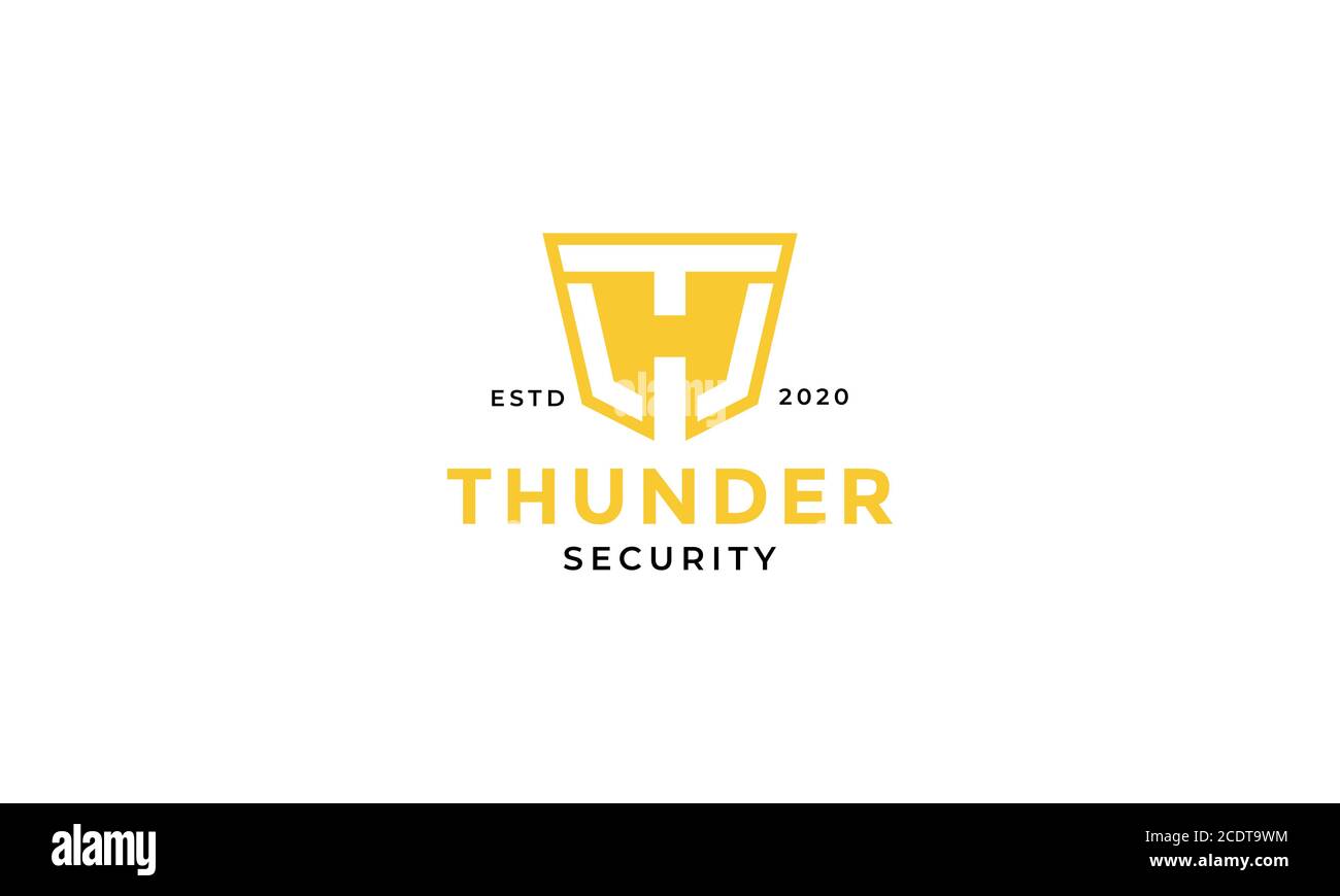 Letter TH or initial HT shield security logo design Stock Vector Image ...
