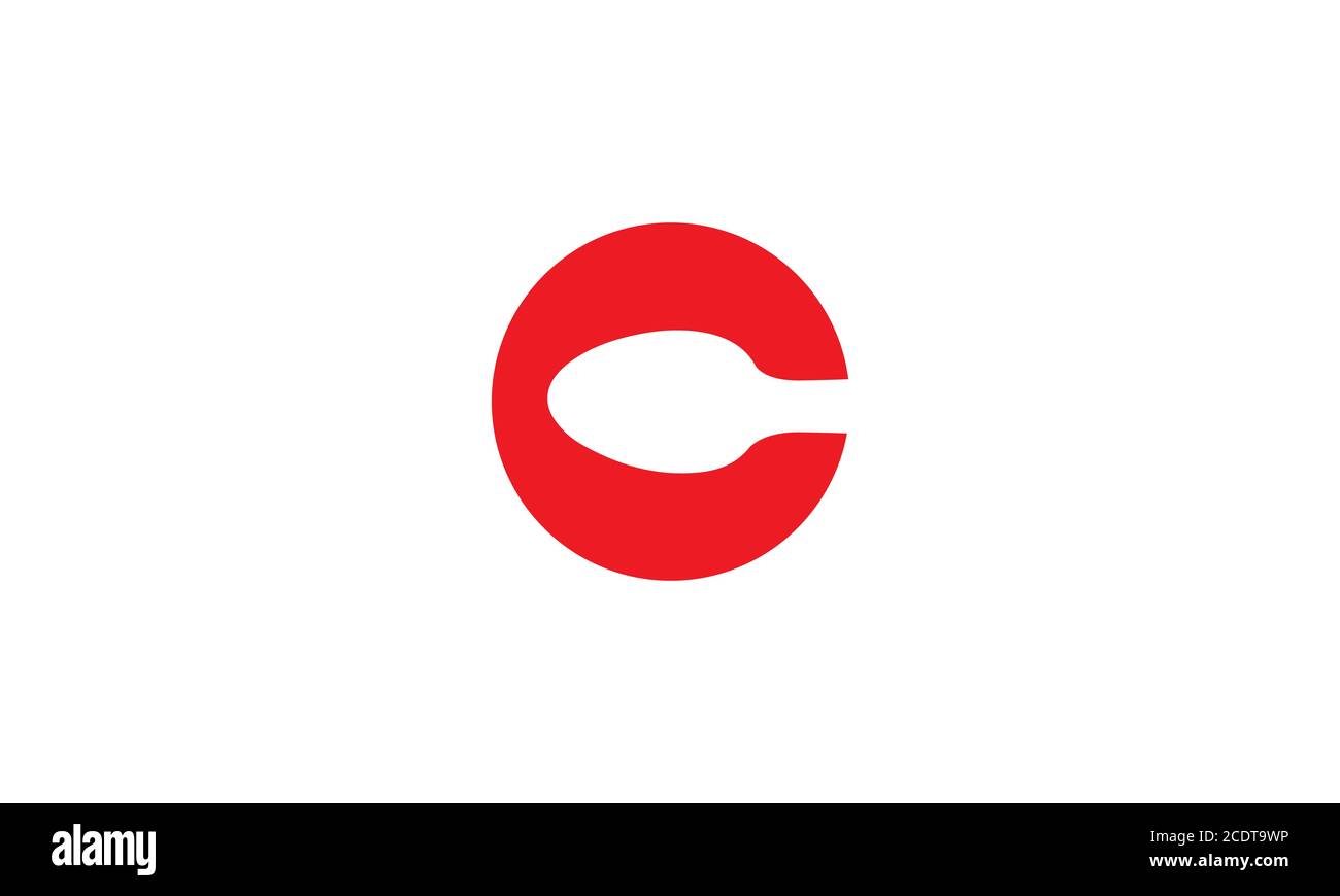 letter C or initial C with spoon fork restaurant menu kitchen logo ...