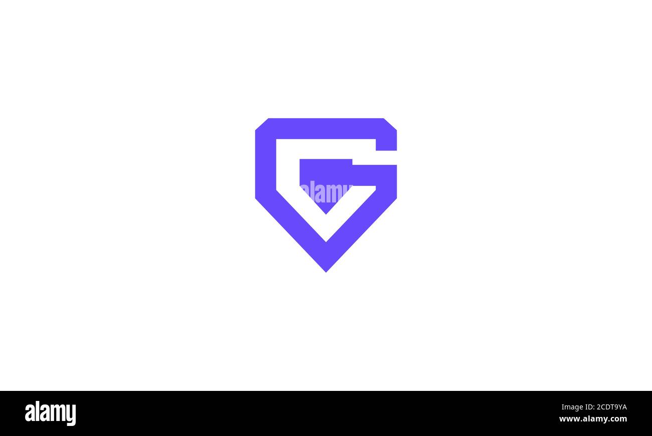 Letter G or initial G for game shield guard security logo design Stock ...
