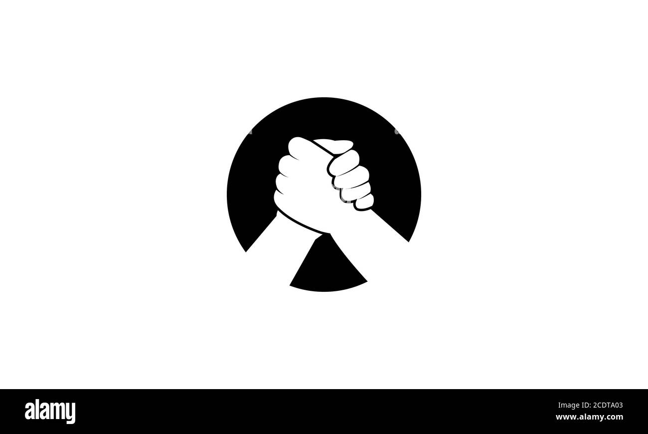 Finger pointing handshake Stock Vector Images - Alamy