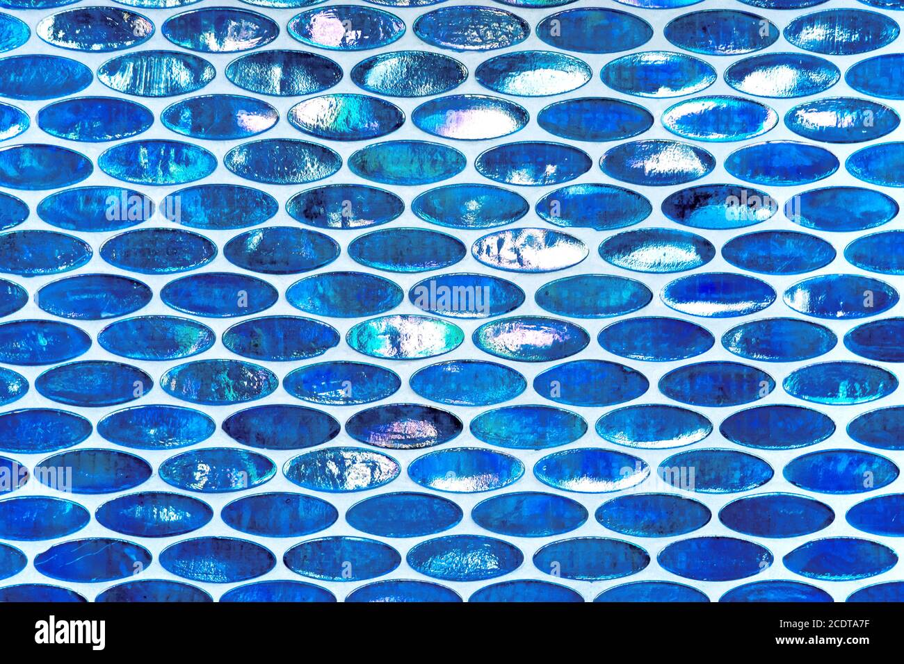 Pattern and texture in blue and white shades from small, oval, slightly ...