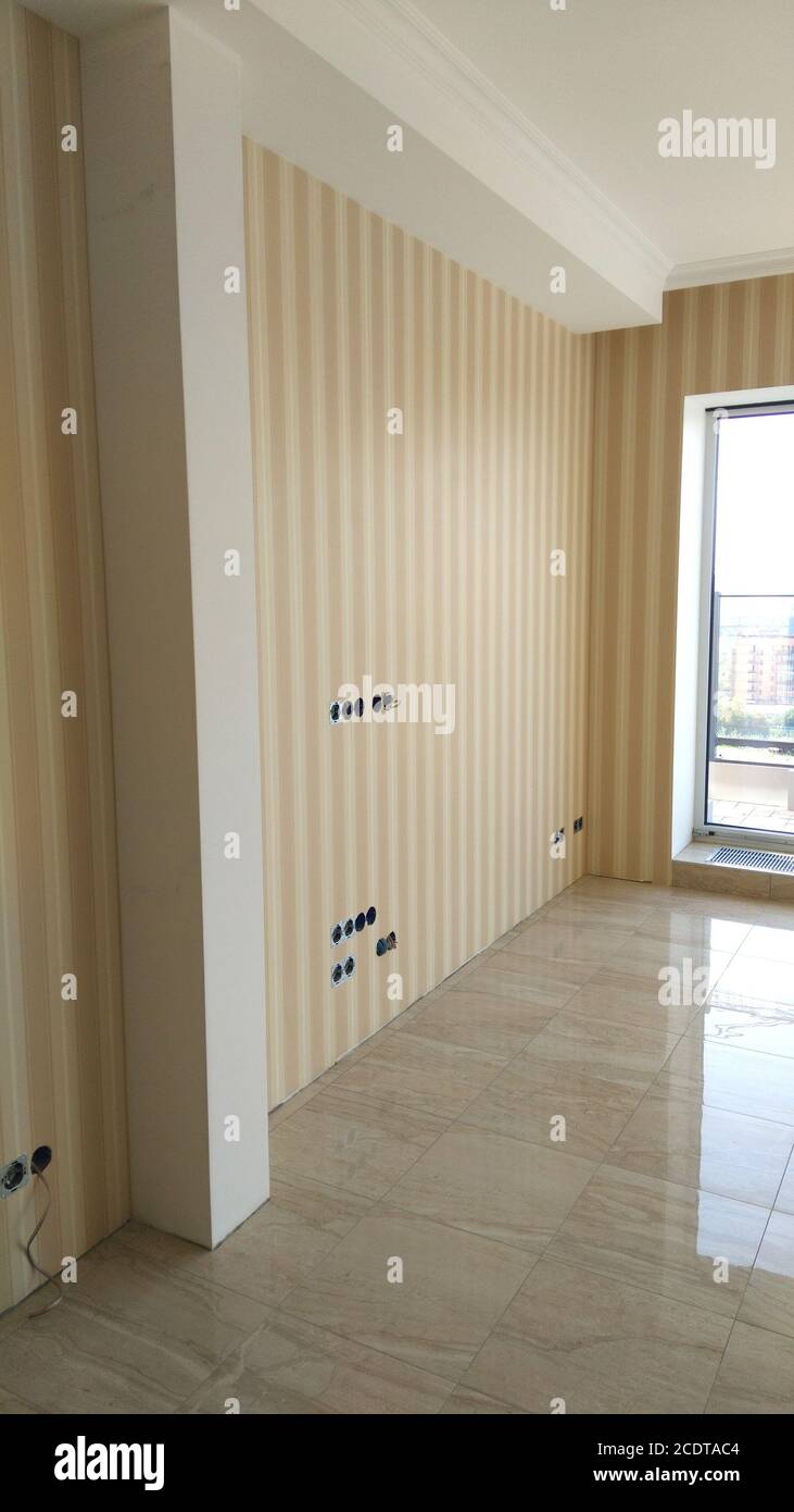 Finishing the room with a window Stock Photo - Alamy