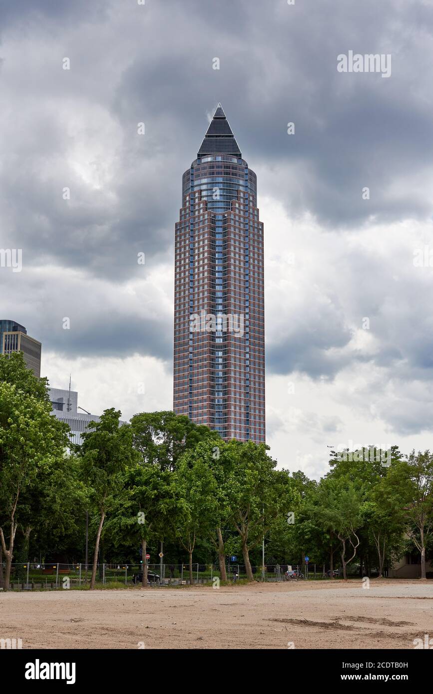 Messe tower messeturm frankfurt am hi-res stock photography and images ...