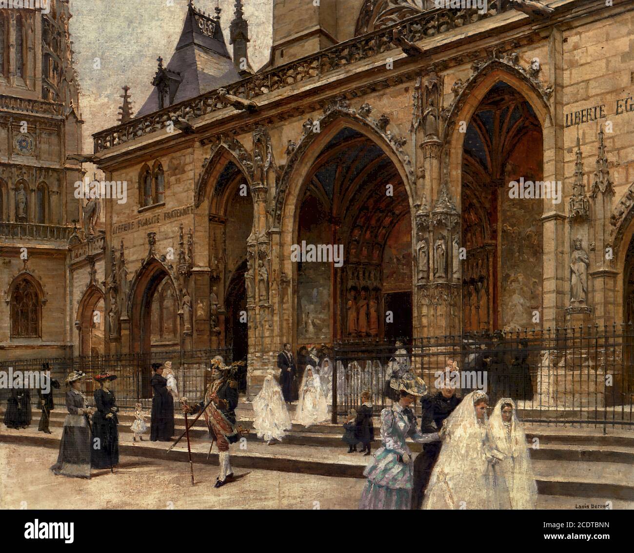 Beroud Louis - First Communion - French School - 19th Century Stock ...