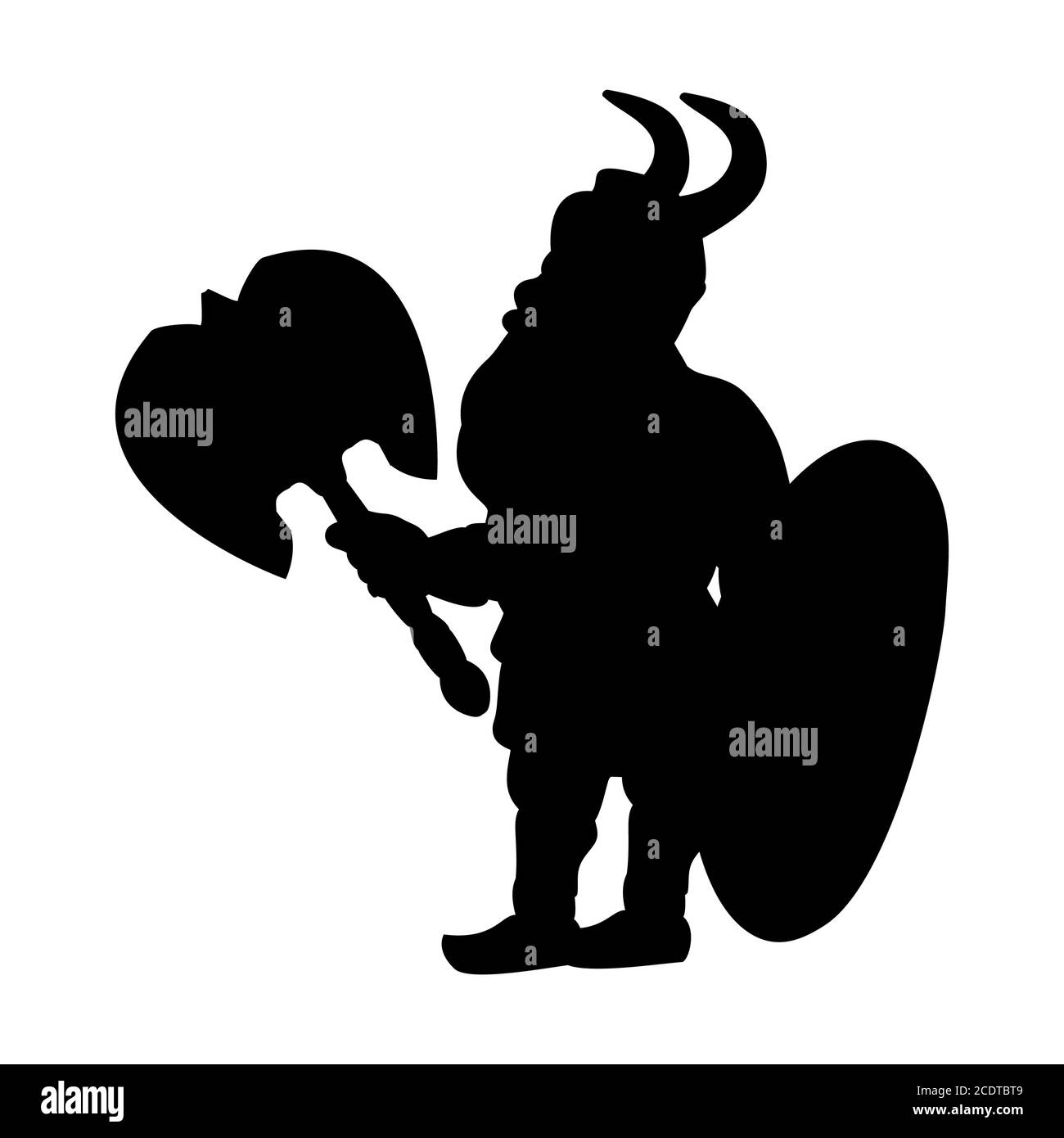 Dwarf silhouette warrior hero fantasy Stock Photo - Alamy