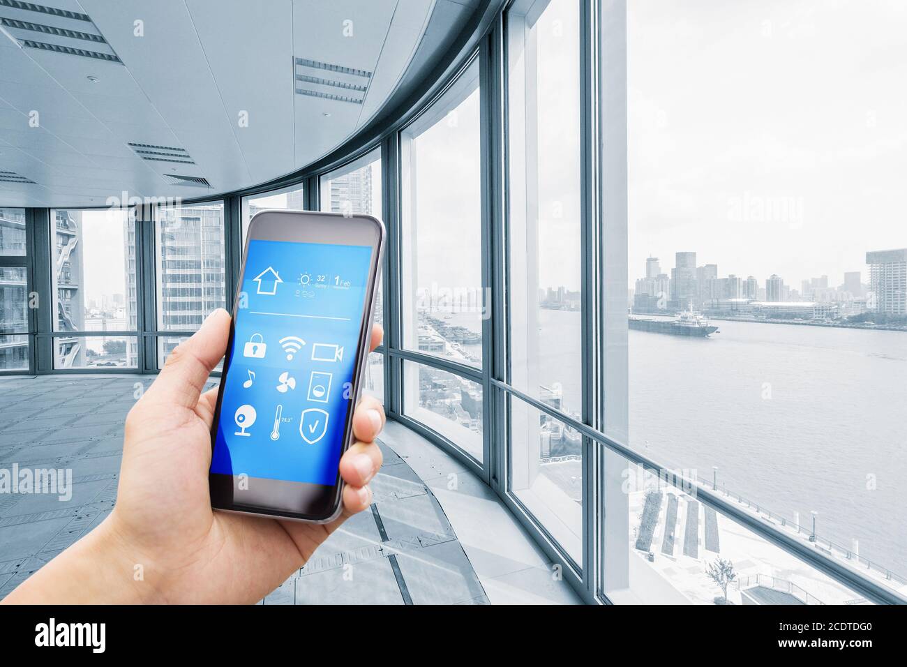 Home smart office icon hi-res stock photography and images - Alamy