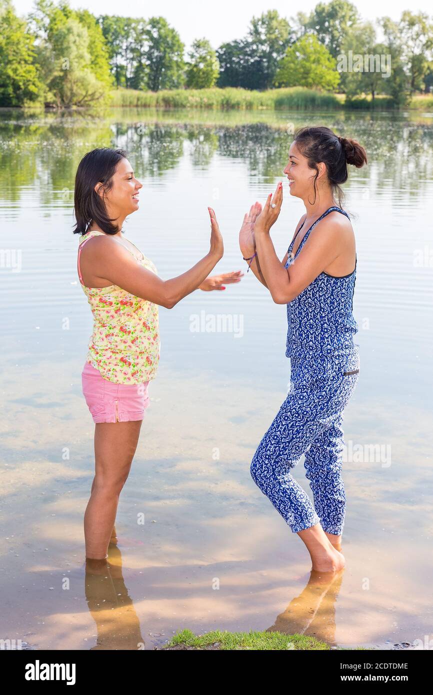 Indian women laughing hi-res stock photography and images - Alamy