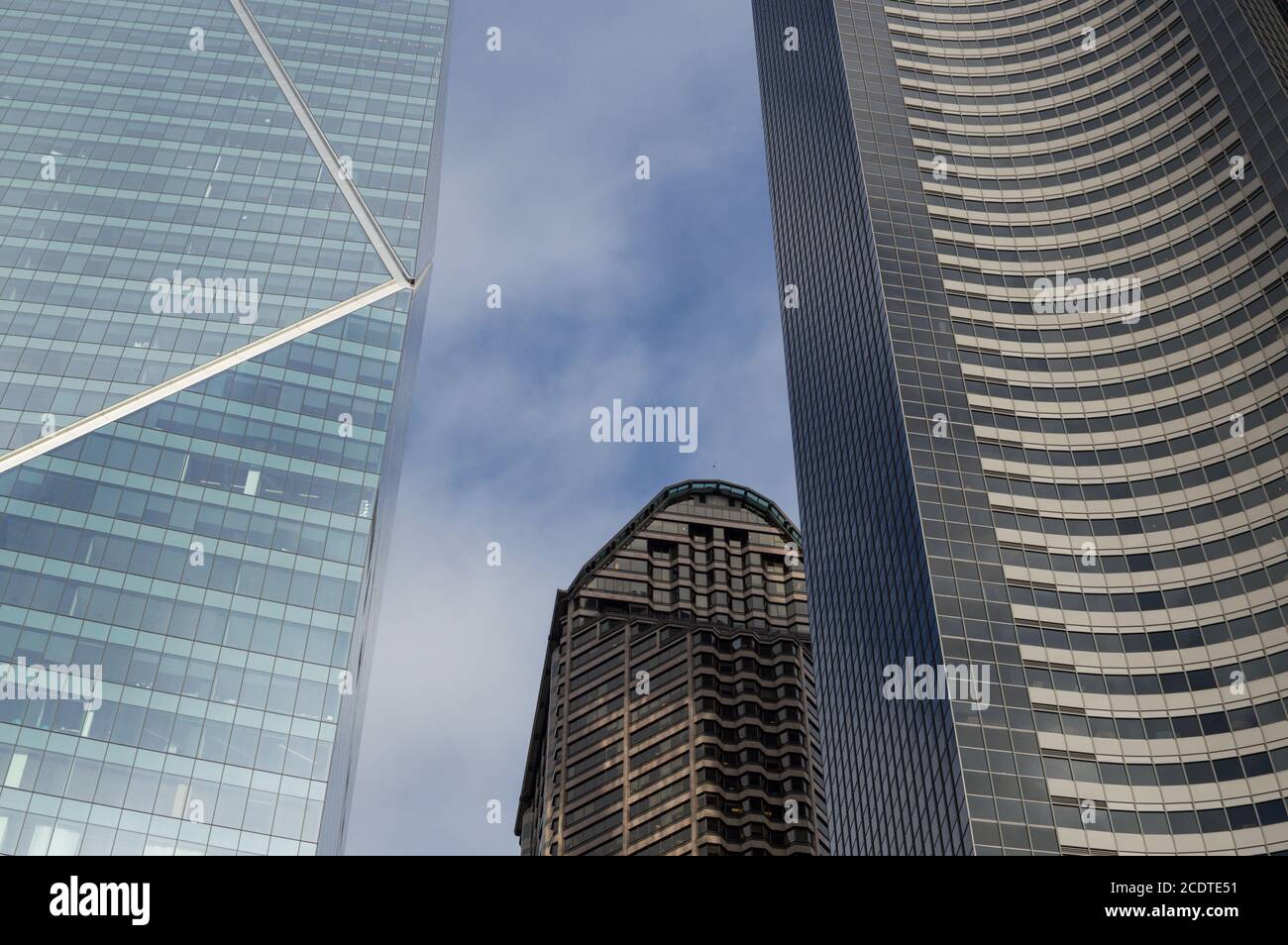 High Rises, Office Buildings in Downtown Seattle, Washington, USA Stock ...