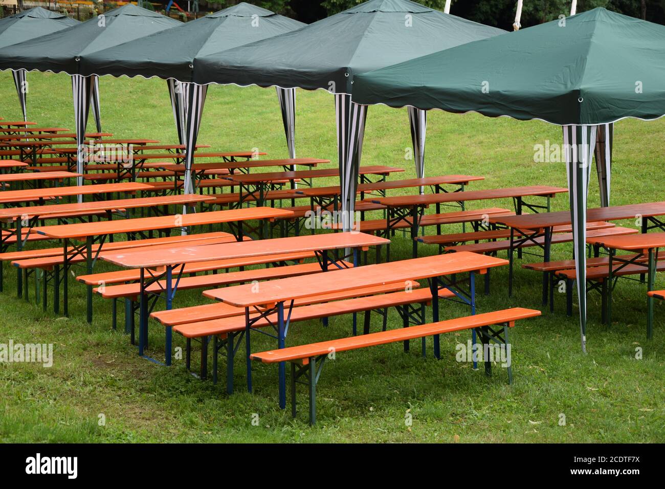 Beer tent sets Stock Photo - Alamy