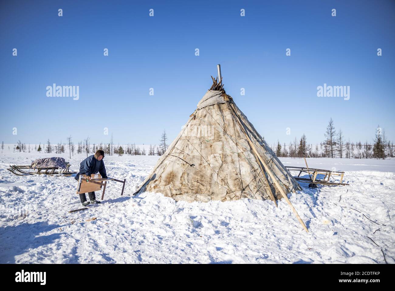 Indigenous people of the arctic working hi-res stock photography and ...