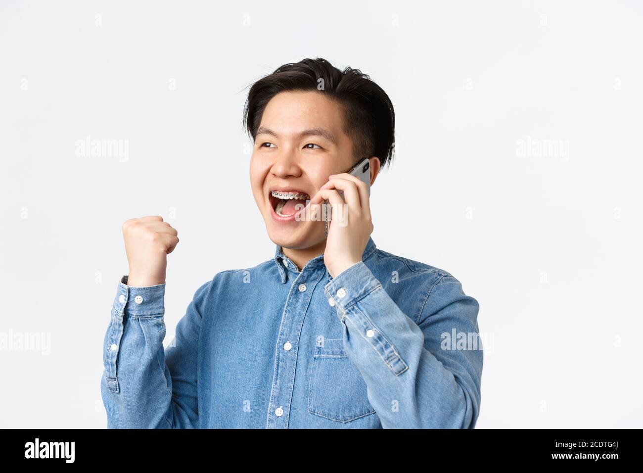 Successful man talking mobile assistant hi-res stock photography and ...