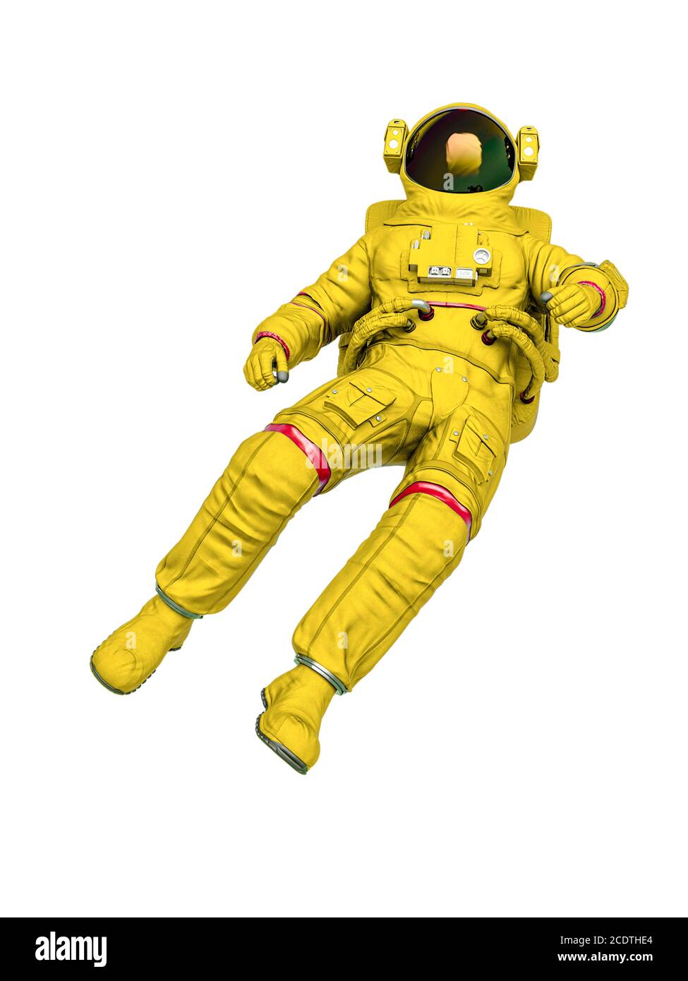 astronaut doing a float back, 3d illustration Stock Photo - Alamy