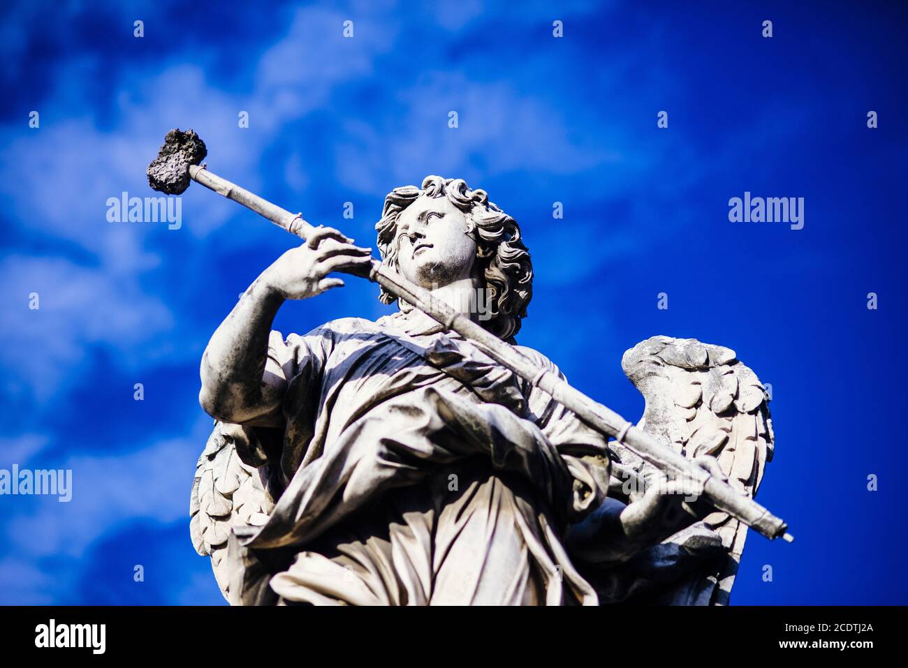 Italy, Rome, Castel Sant'Angelo, statue of Angelo with the sponge Stock ...