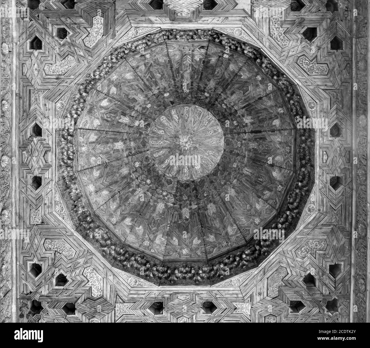 Rooftop interior with design pattern in Granada, Spain, Europe Stock ...