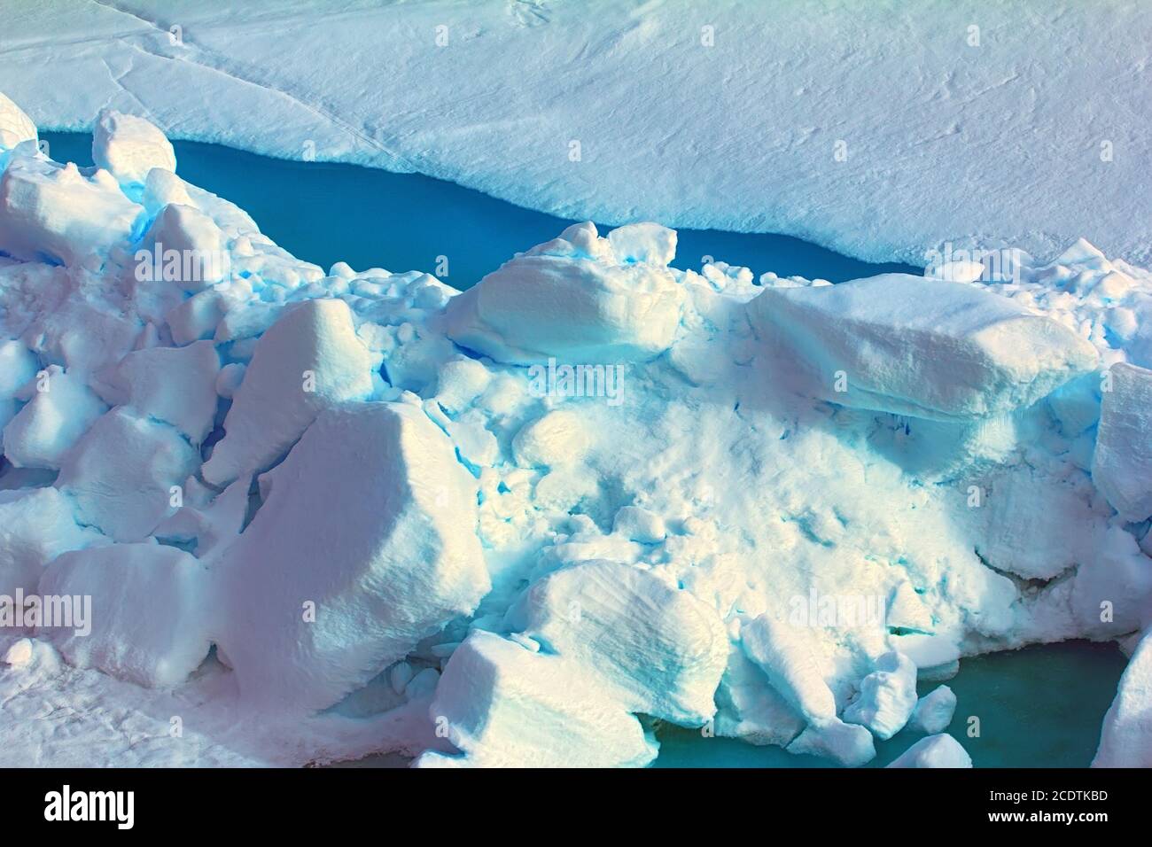 Toross intense blue color in cracks, North pole Stock Photo - Alamy