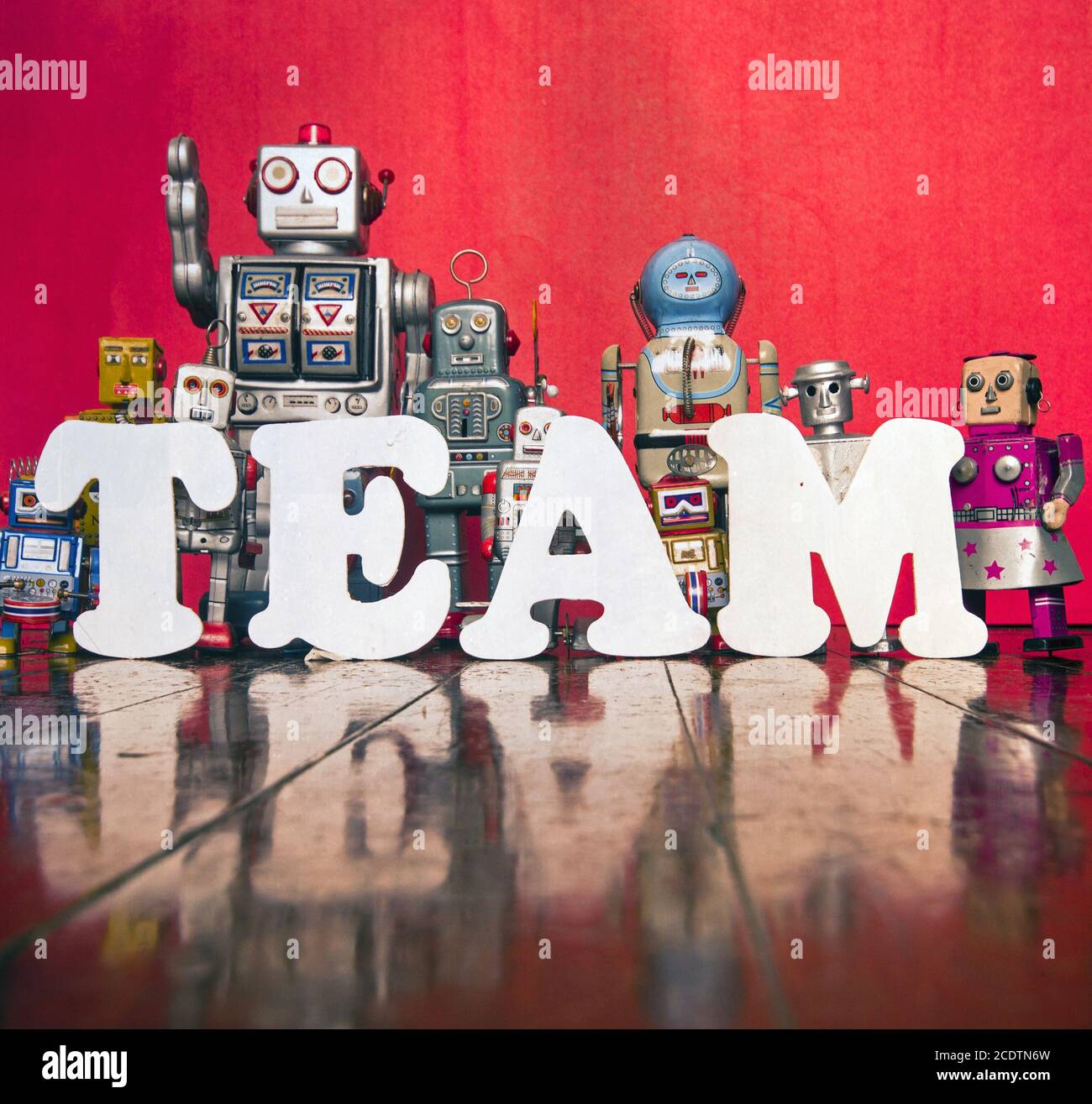 Team work robots Stock Photo - Alamy