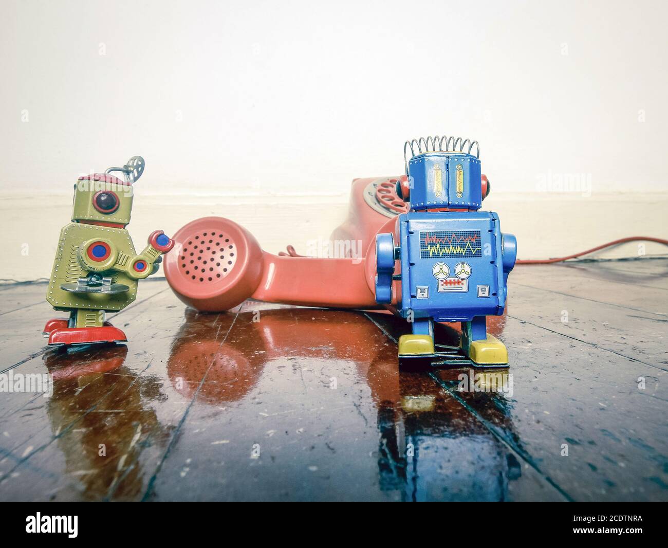 vintage robot phone Stock Photo - Alamy