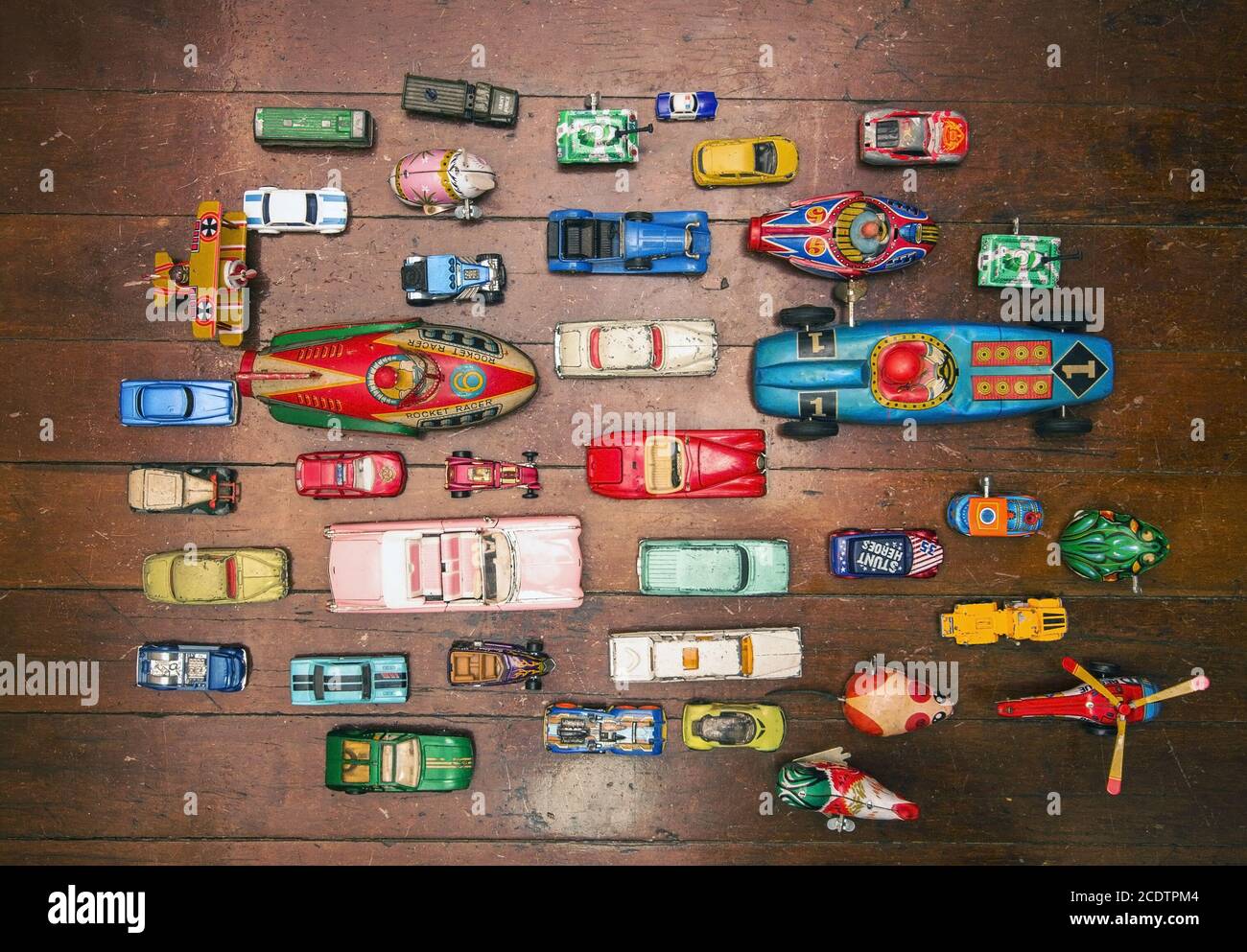 a large collection of vintage tin toys Stock Photo - Alamy