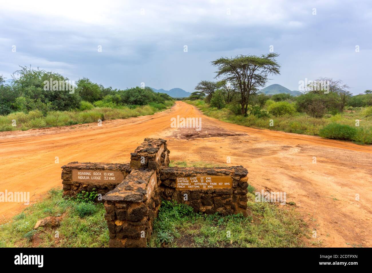 Crossroad in Kenya Stock Photo - Alamy