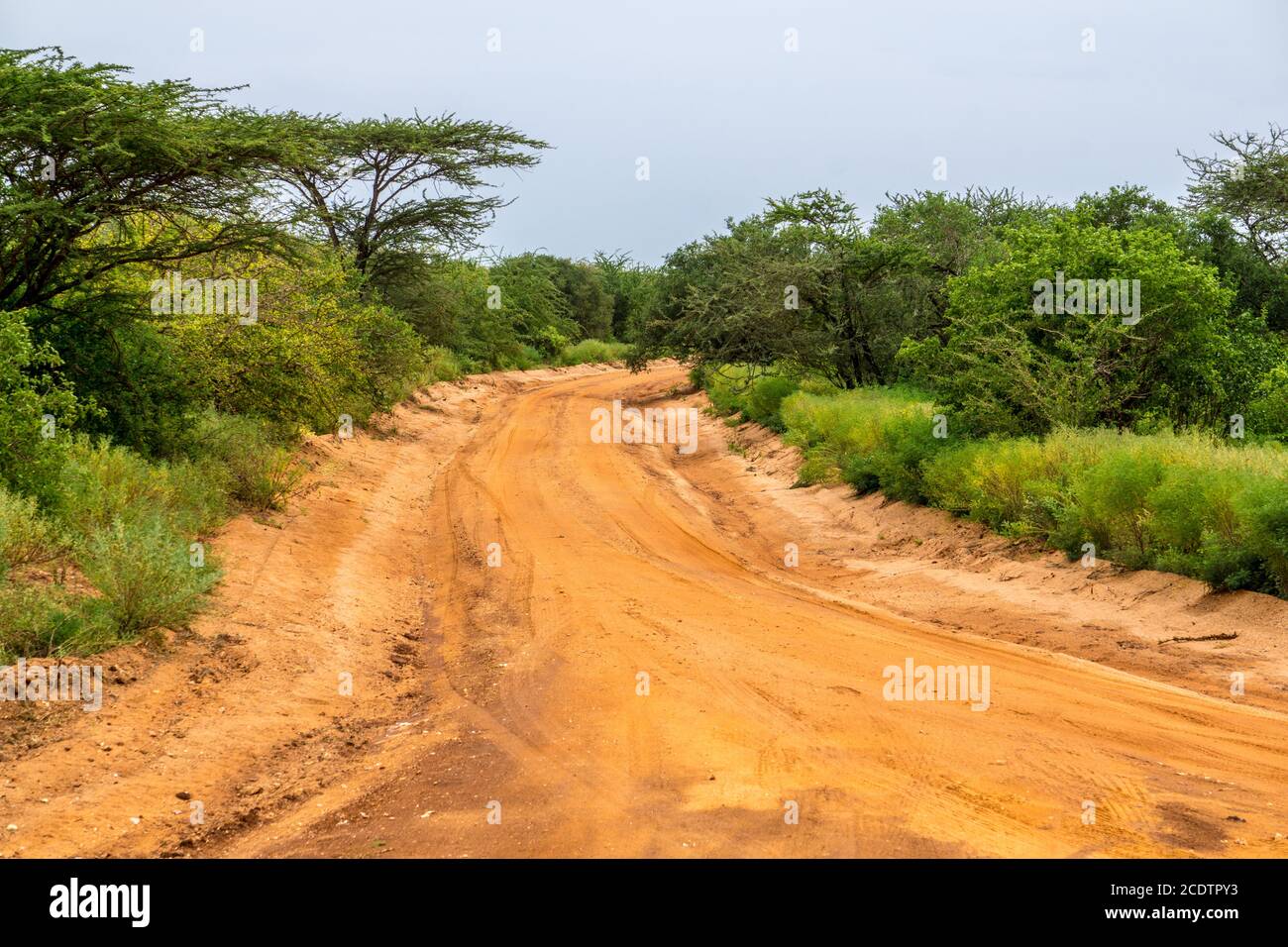 Red road in Kenya Stock Photo - Alamy