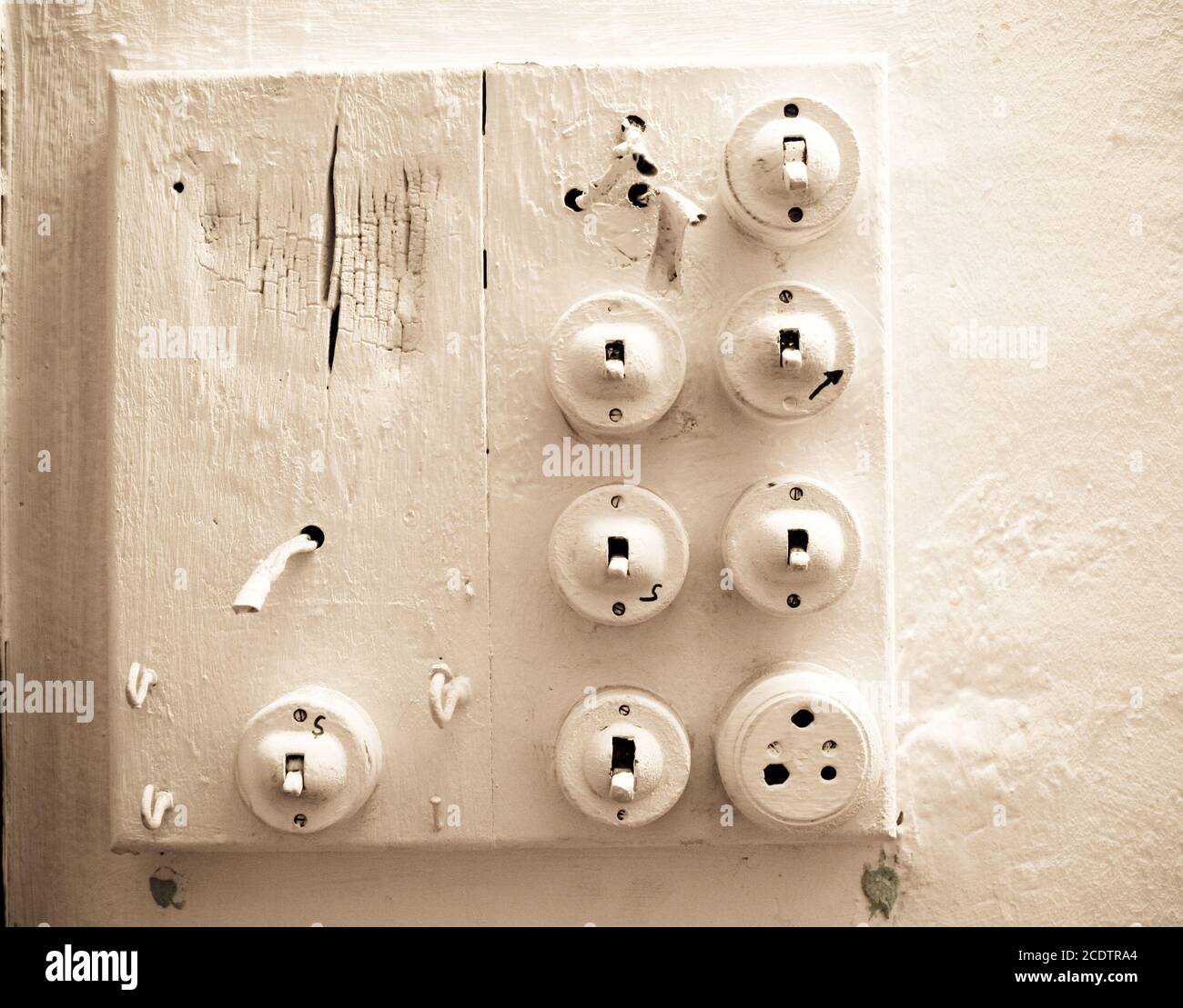 Old electric switches hi-res stock photography and images - Alamy