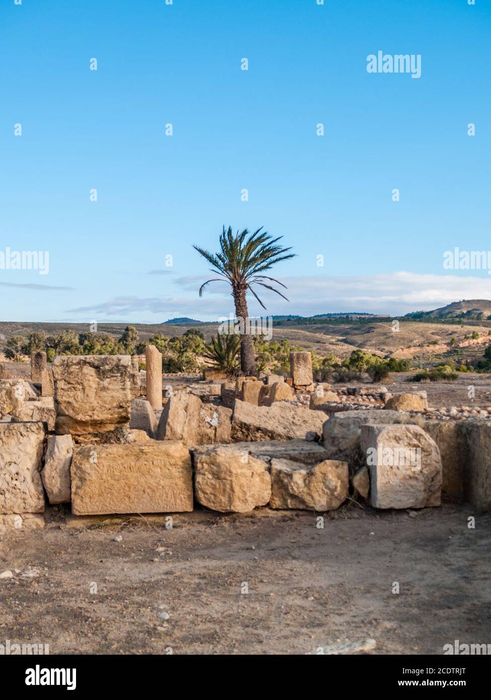 The archaeological site of Sbeitla is located in Sbeitla in Tunisia, in ...