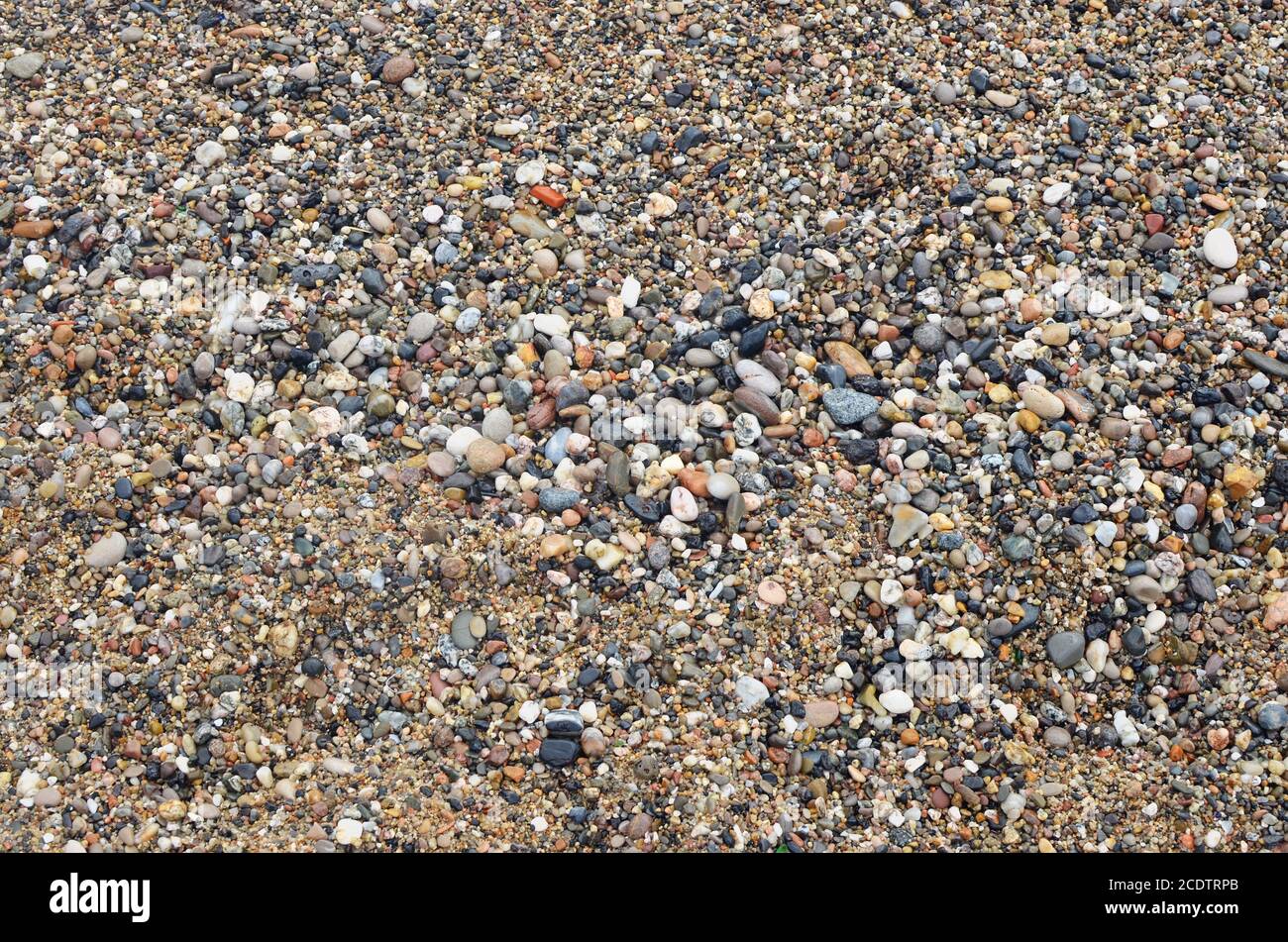 Perfect sea pebbles on the Spanish coast of the Atlantic Ocean Stock ...