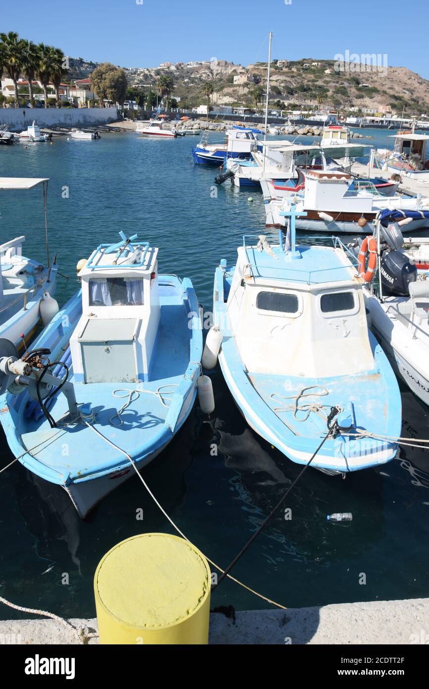 Port of Kamari, Kos Stock Photo - Alamy
