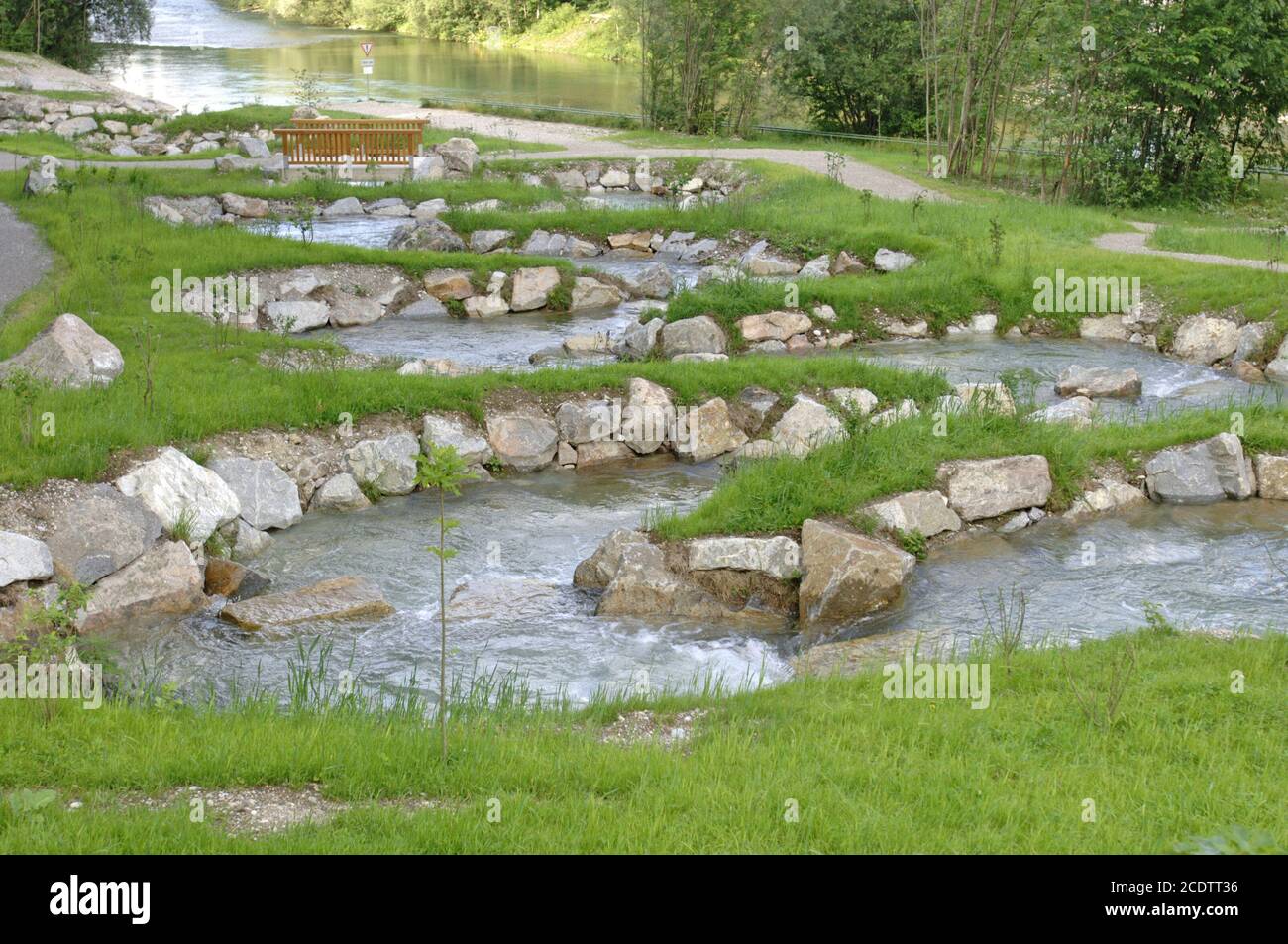 fish ladder at river Isar in Bavaria, Germany Stock Photo - Alamy