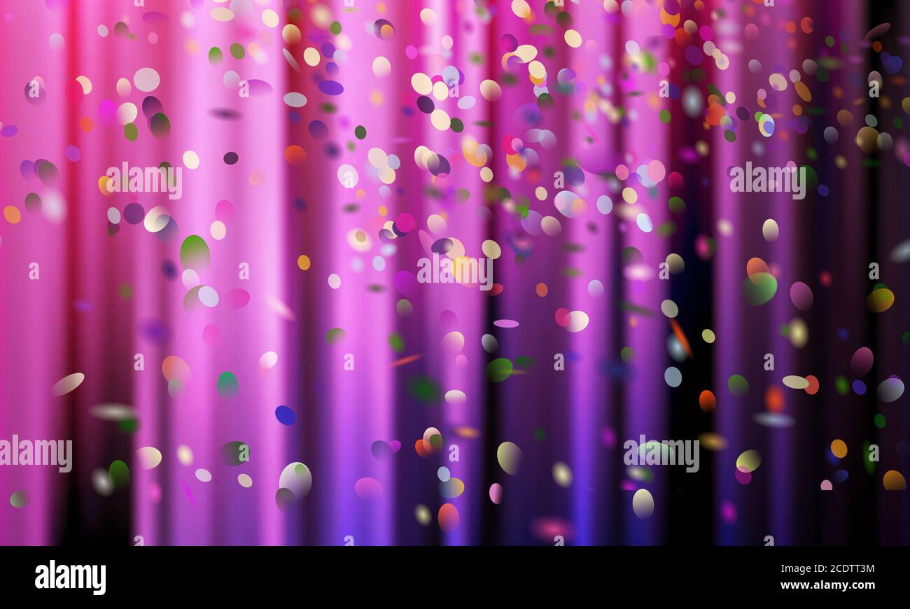 curtain, event, background, confetti, backdrop, illustration Stock ...