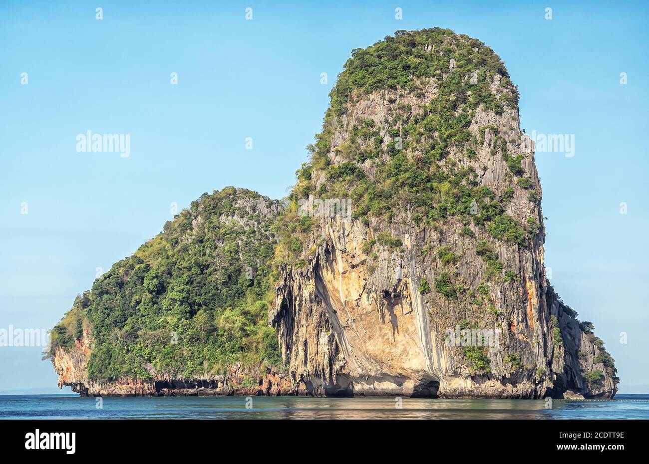 Geological formation island. Isolated rock on Railay Beach in Thailand ...