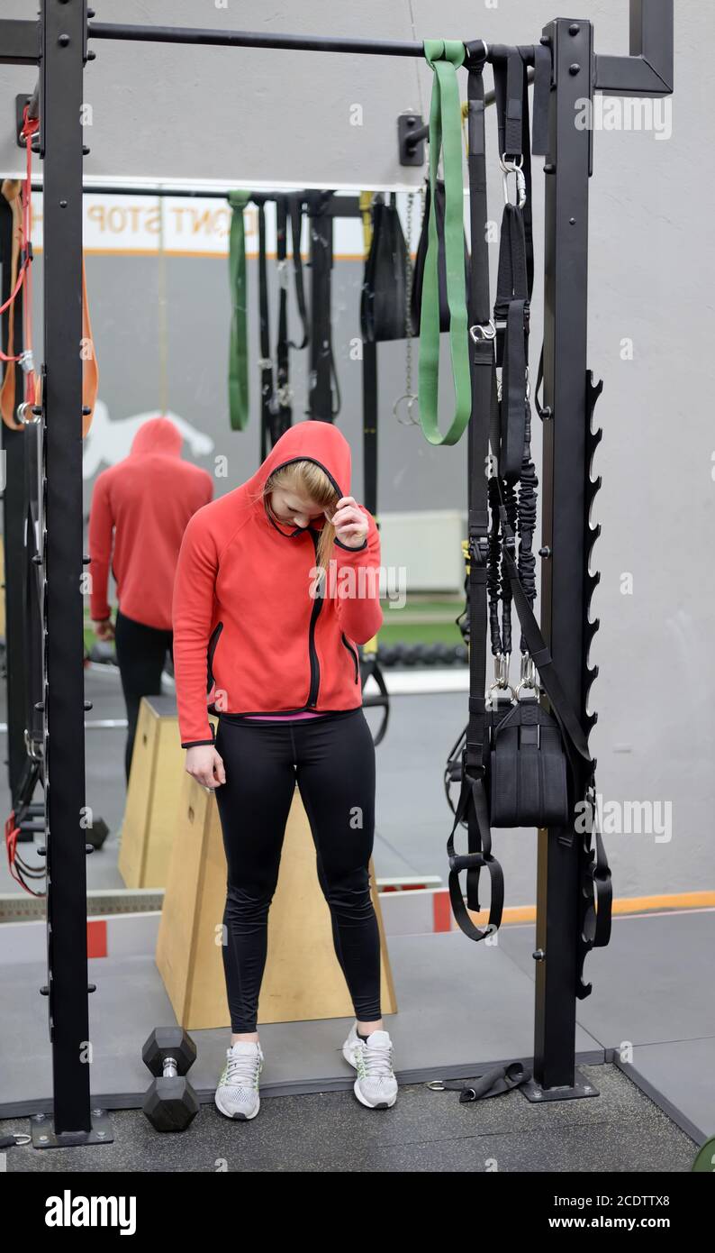 Exhausted young black woman hi-res stock photography and images - Alamy