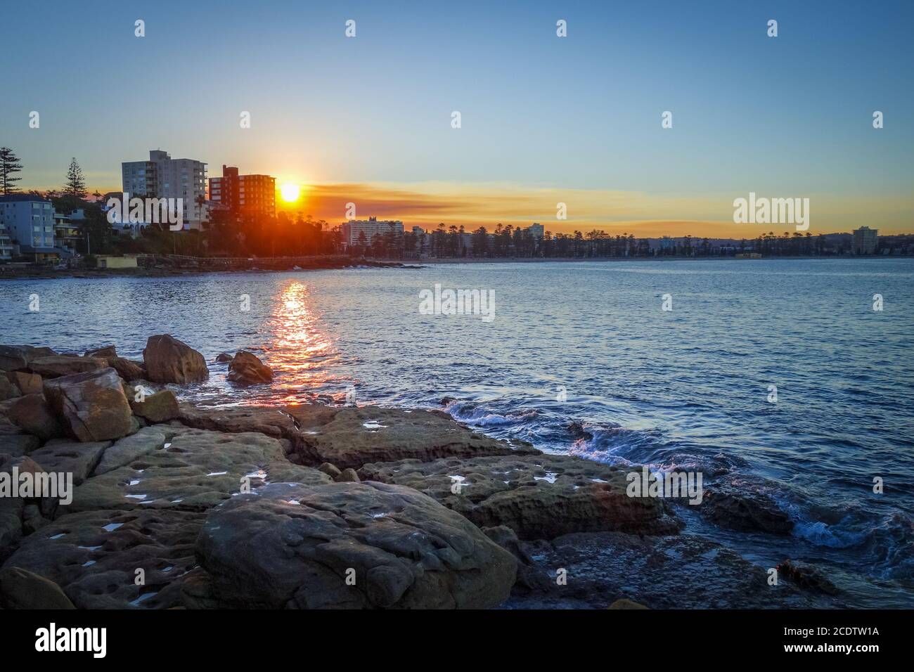 Manly Beach at sunset, Sydney, Australia Stock Photo - Alamy