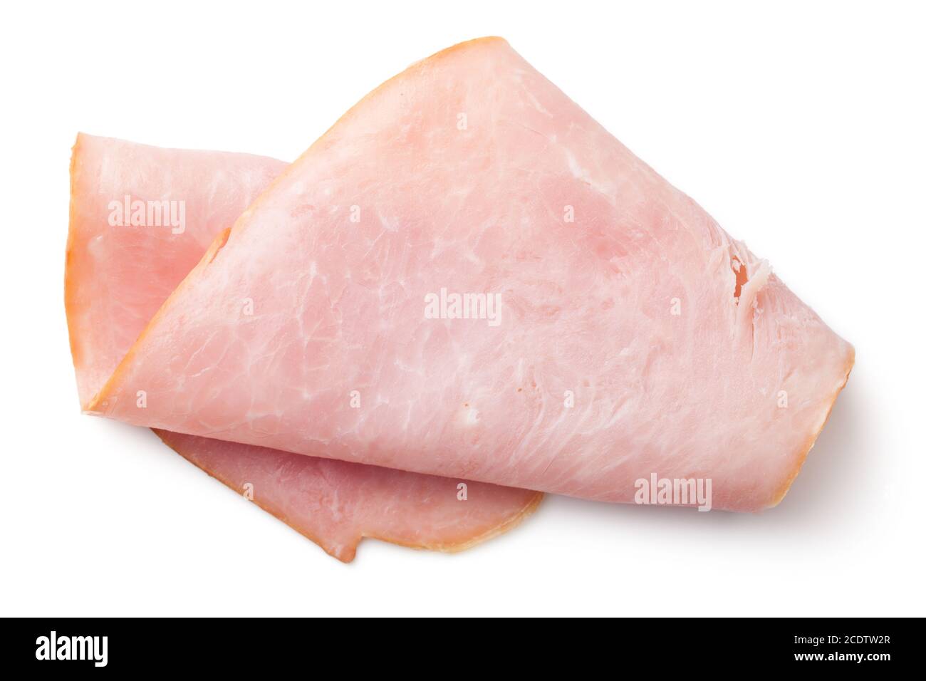 Ham Slice Isolated on White Background Stock Photo - Alamy